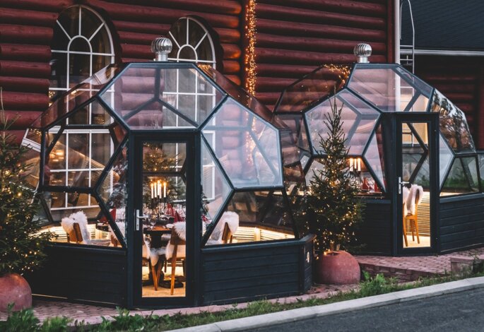 Glass igloo | Santa Claus Holiday Village